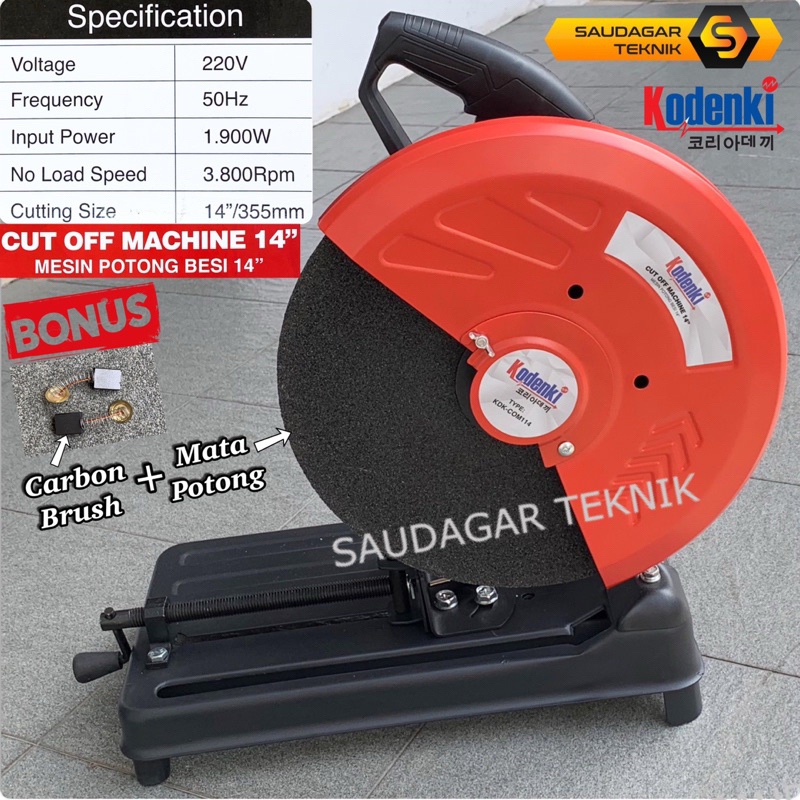 Jual Mesin Potong Besi 14 Inch Kodenki Cut Off Machine 14" Cutting ...