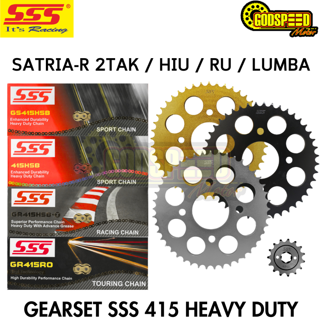 Jual GEARSET / GIRSET / GEAR SET / GIR SET SUZUKI SATRIA R RU LUMBA HIU 2TAK SSS BAJA 415 RANTAI ...