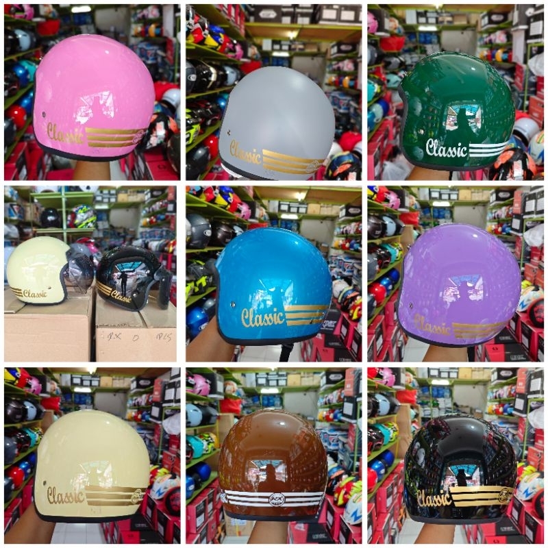 Jual Helm Bogo Classic Klasik Retro RX kualitas Bagus | Shopee Indonesia