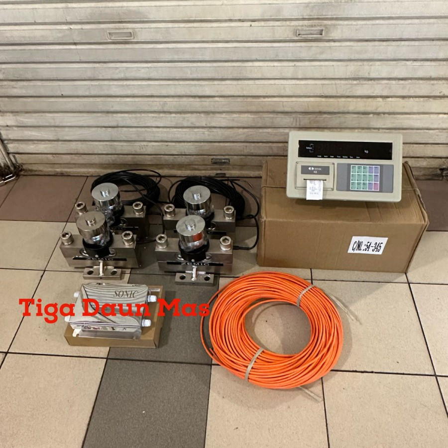Jual Paket Jembatan Timbangan 4 PC Load Cell Zemic HM9B 30 Ton + Indikator Print Sonic A9P ...