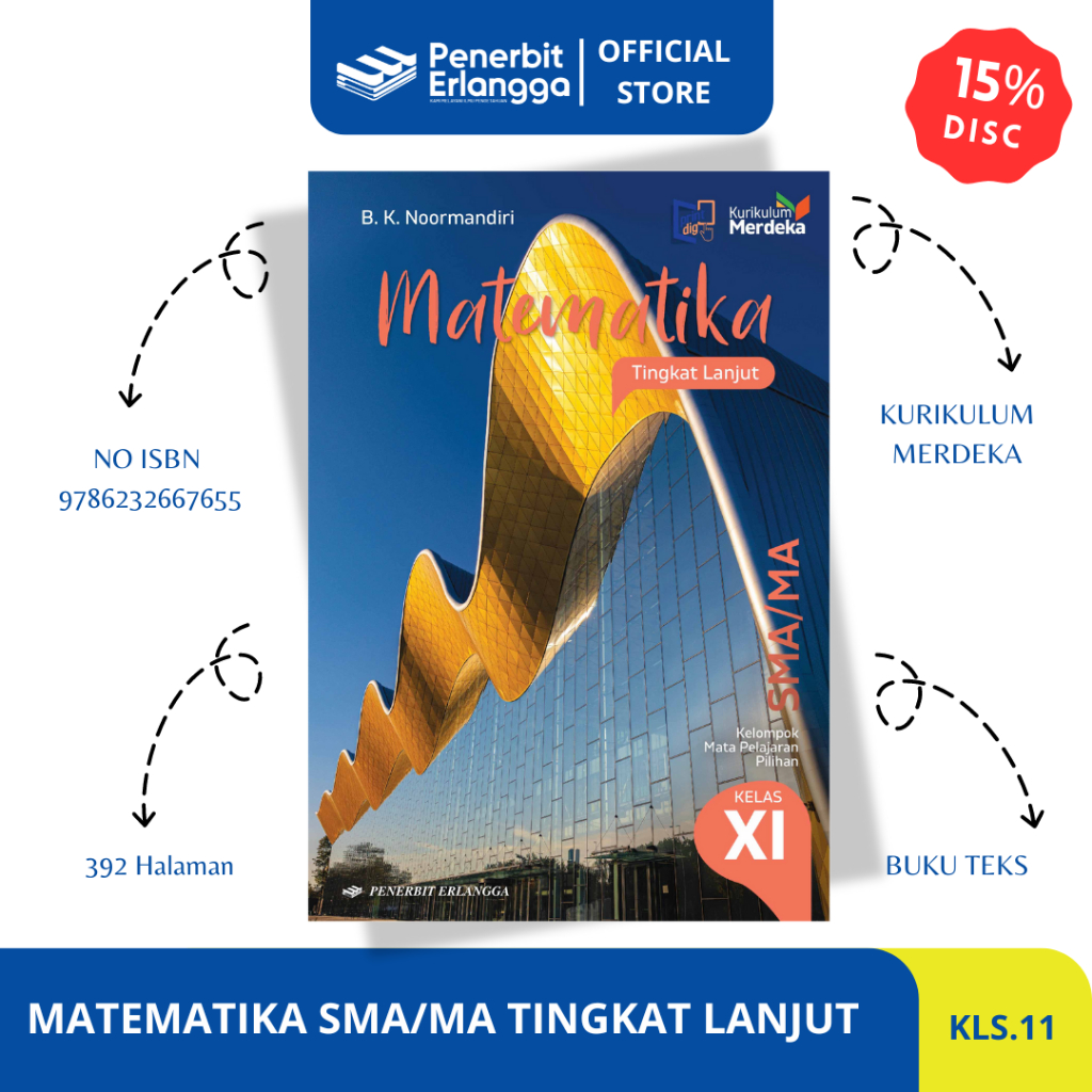 Jual [Erlangga Official] Matematika Sma/Ma Tingkat Lanjut Kelas 11 - Kurikulum Merdeka | Shopee ...