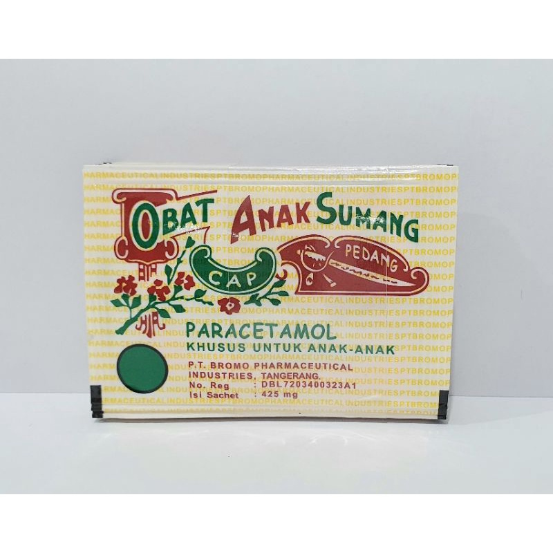 Jual Obat Anak Sumang Cap Pedang Paracetamol Anak 1 BOX isi 200 Sachet | Shopee Indonesia