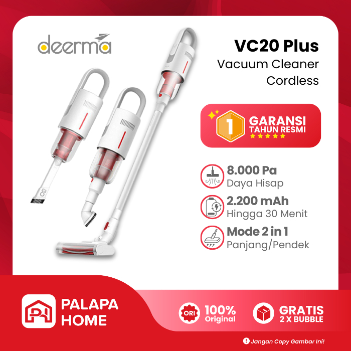 Jual Deerma Wireless Vacuum Cleaner VC20 Plus VC20+ Vakum Tanpa Kabel ...