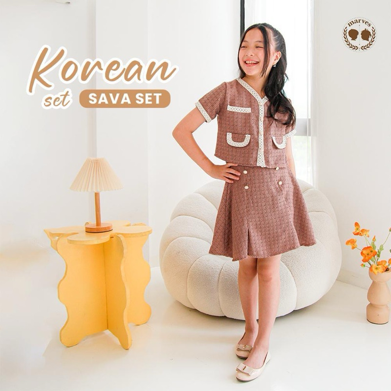 Jual 1-6thn | MB | ZUNOKIDS | Sava Set | Setelan Baju Rok Anak Perempuan Korean Style Bahan ...