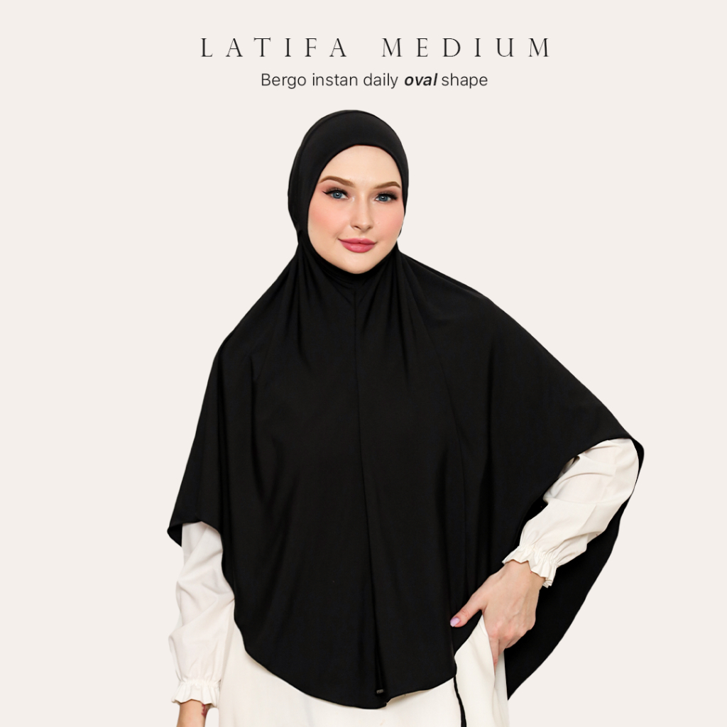 Jual Kahta Latifa Bergo Instant Spandek Stella Anti Tembem Medium | Shopee Indonesia
