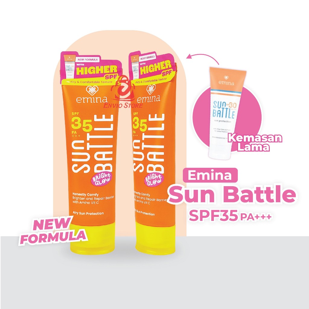 Jual EMINA SUN BATTLE SPF 35 50ml (kemasan baru dari Emina sun ...