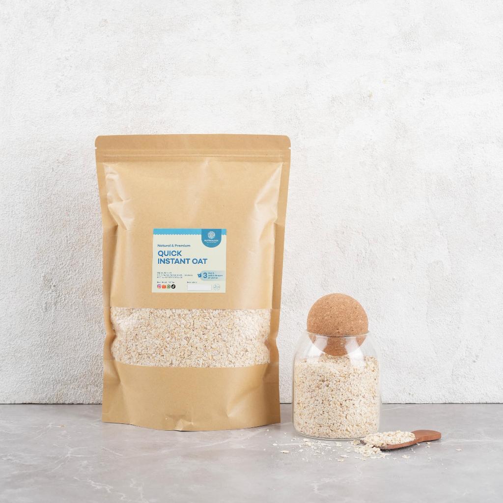 Jual Quick Instan Oat oatmeal Gandum Instant Oats 1 KG Natural Premium ...