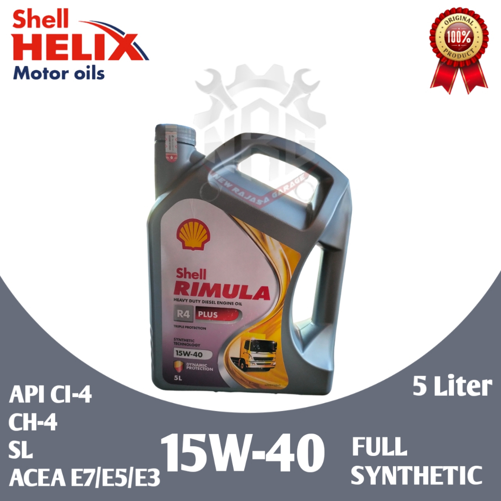 Jual SHELL RIMULA R4 PLUS 15W-40 5L - Oli mesin diesel | Shopee Indonesia