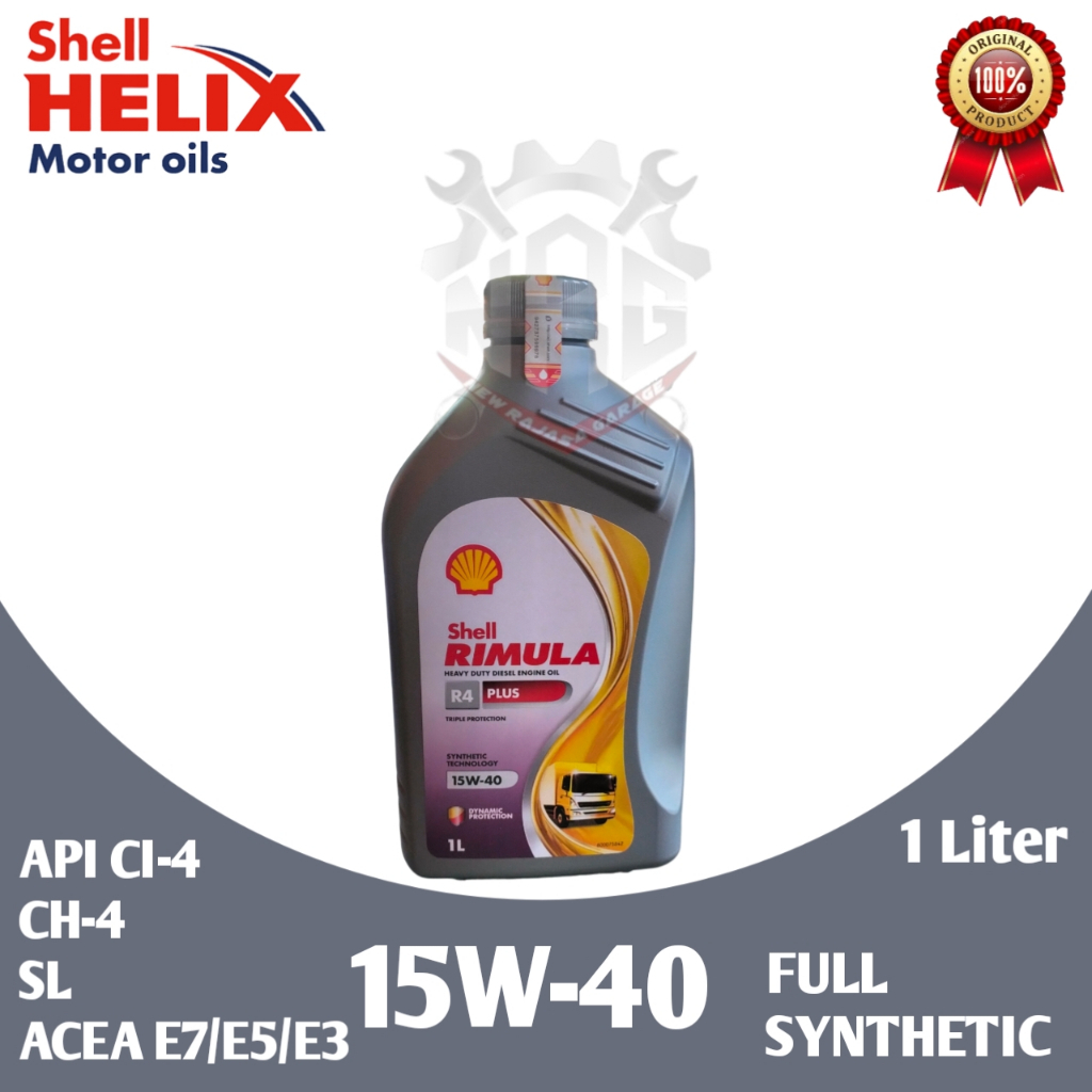 Jual Shell RIMULA R4 PLUS 15W-40 1L - Heavy duty Diesel engine oil ...