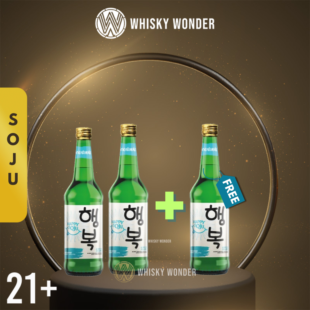 Jual Buy 2 Get 1 Free Happy Soju Original 360ml ( 3 botol ) | Shopee ...