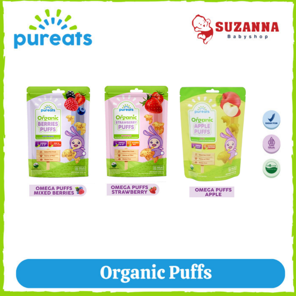 Jual Pureats Organic Puffs - Snack Buah Balita | Shopee Indonesia