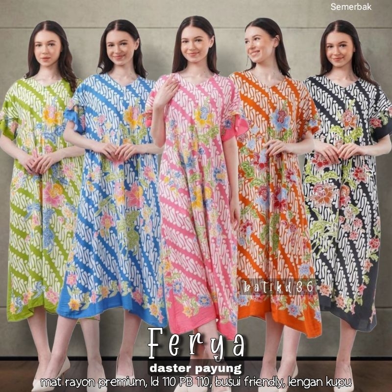 Jual Semerbak Daster baju rumahan Batik Wanita Rayon Premium payung ...