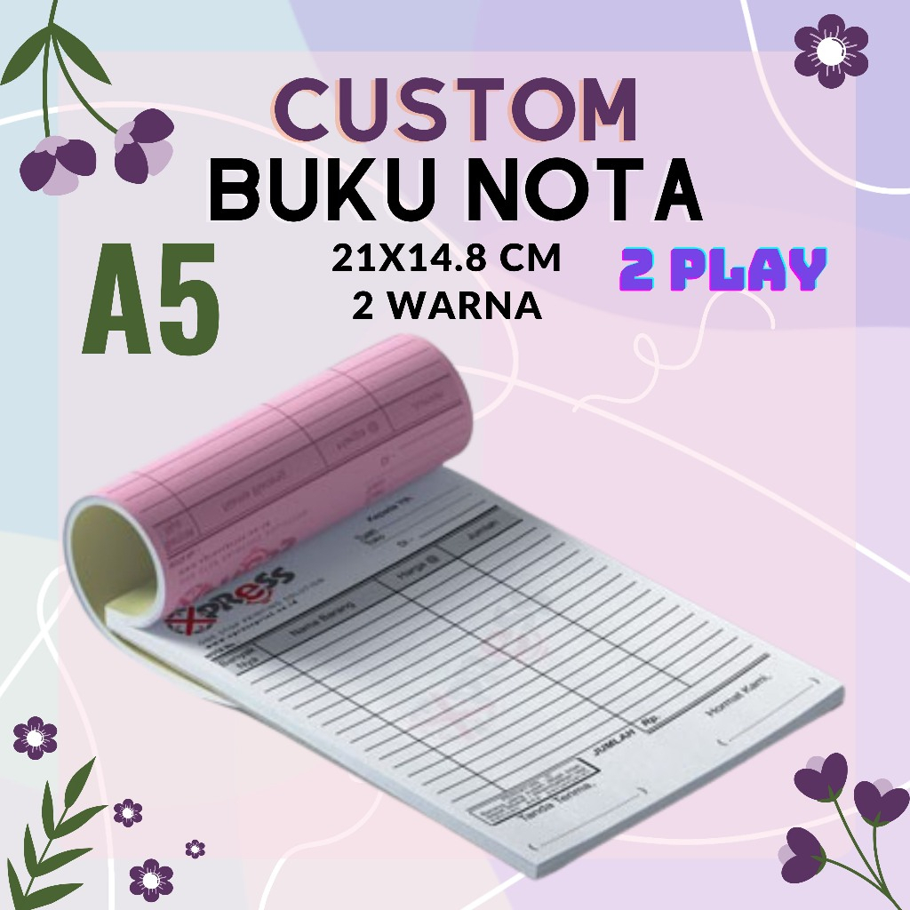 Jual cetak nota custom murah 2 ply ukuran A5 | Shopee Indonesia