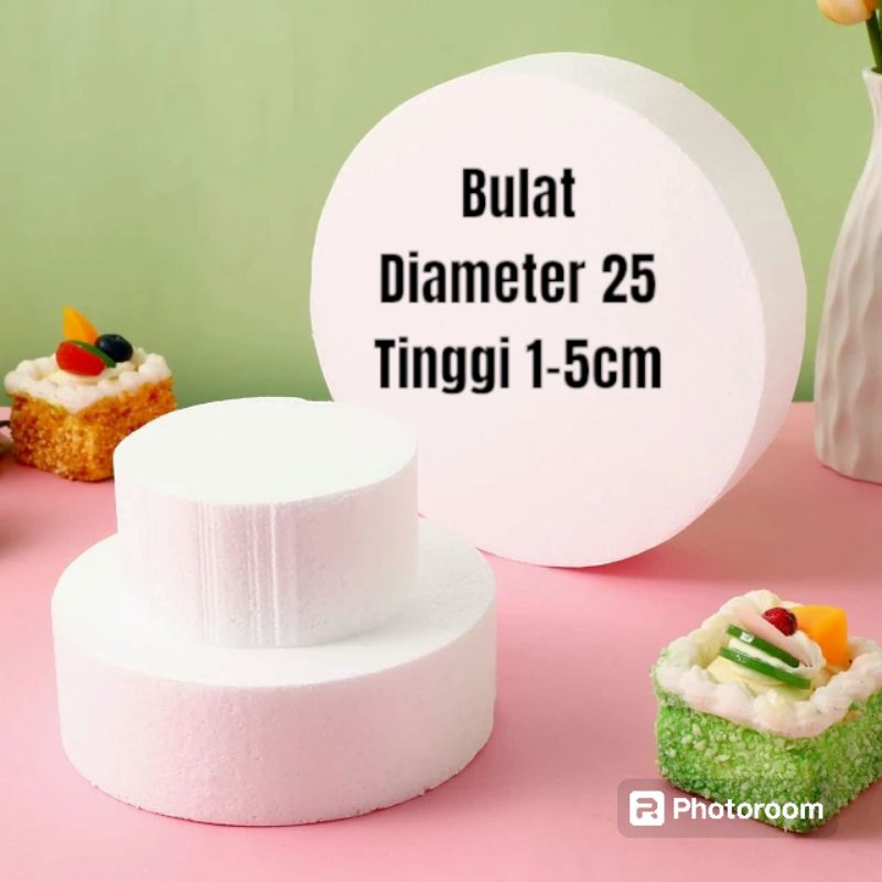 Jual Diameter 25 cm dummy cake bulat dan kotak tinggi 1-5cm | Shopee ...