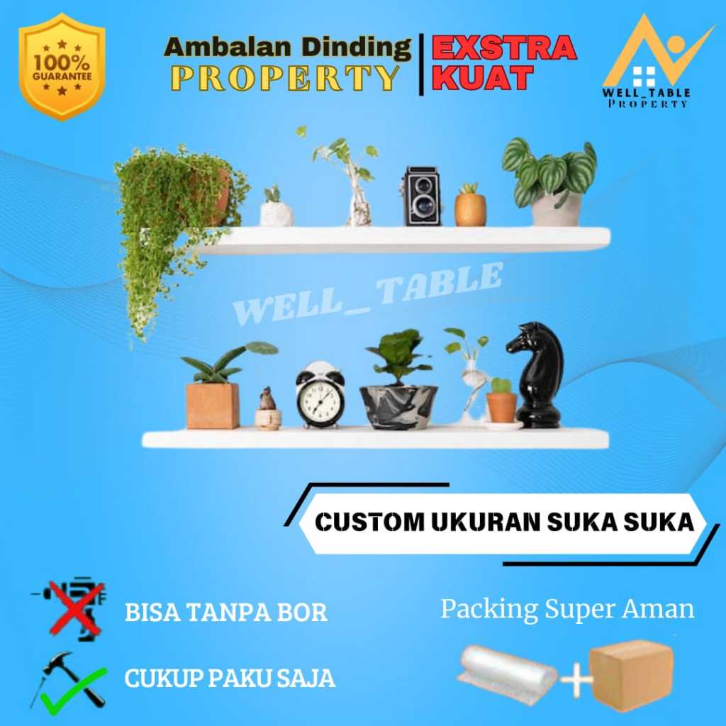 Jual Rak Ambalan CUSTOM UKURAN SUKA SUKA Dinding Minimalis Hiasan Papan ...