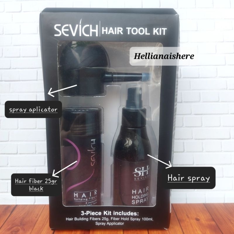 Jual Sevich hair tool kit hair building fibers fiber aplikator ...