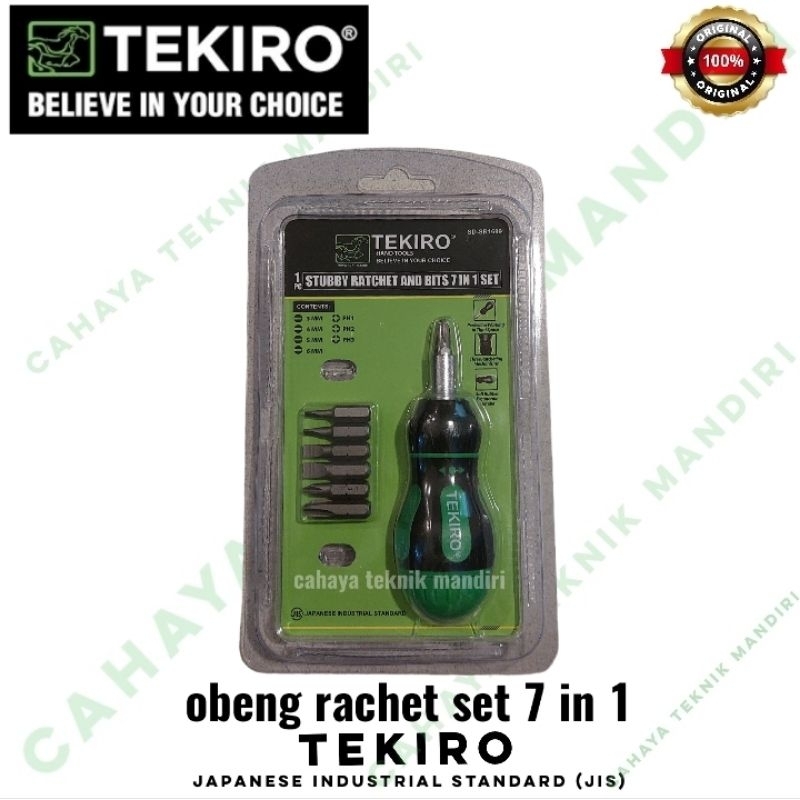 Jual Obeng set tekiro 7 in 1 stuby rachet / obeng tekiro SD-SR1699 ...