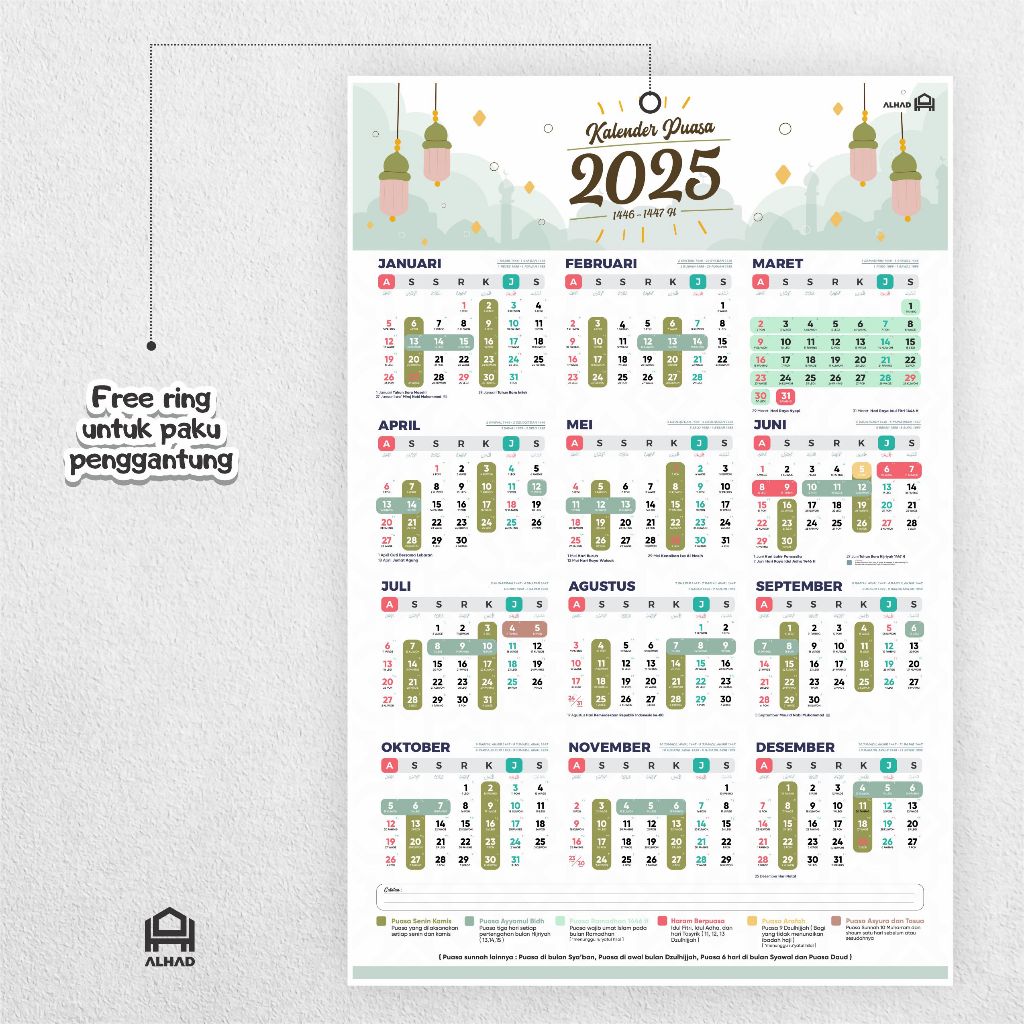 Jual Kalender Puasa 2025 I Komplit I Ukuran A3+ I A06 | Shopee Indonesia