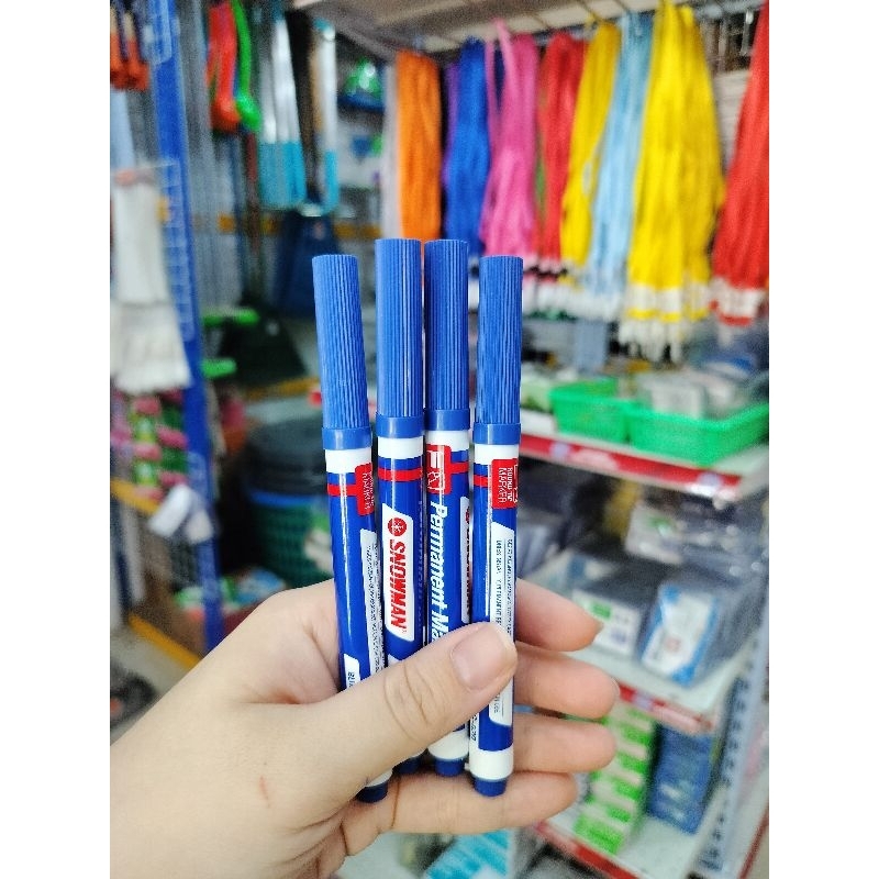 Jual Spidol Snowman Marker 520 Biru (1pc) | Shopee Indonesia