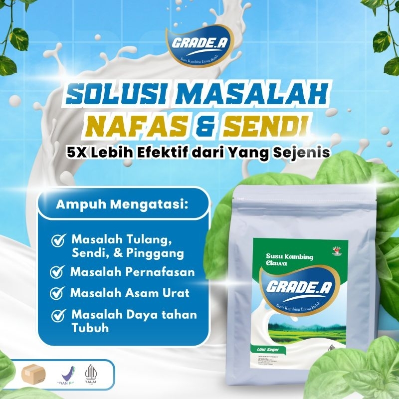 Jual Susu Kambing Etawa Bubuk Grade A Low sugar Original Susu tanpa ...