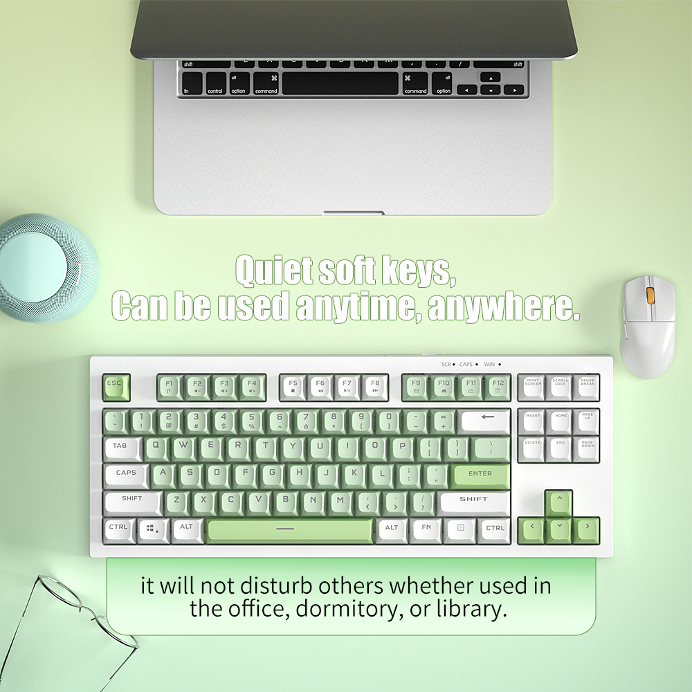 Jual ZIFRIEND BM87 Membrane Keyboard Gaming Mechanical Feel PC / Laptop ...