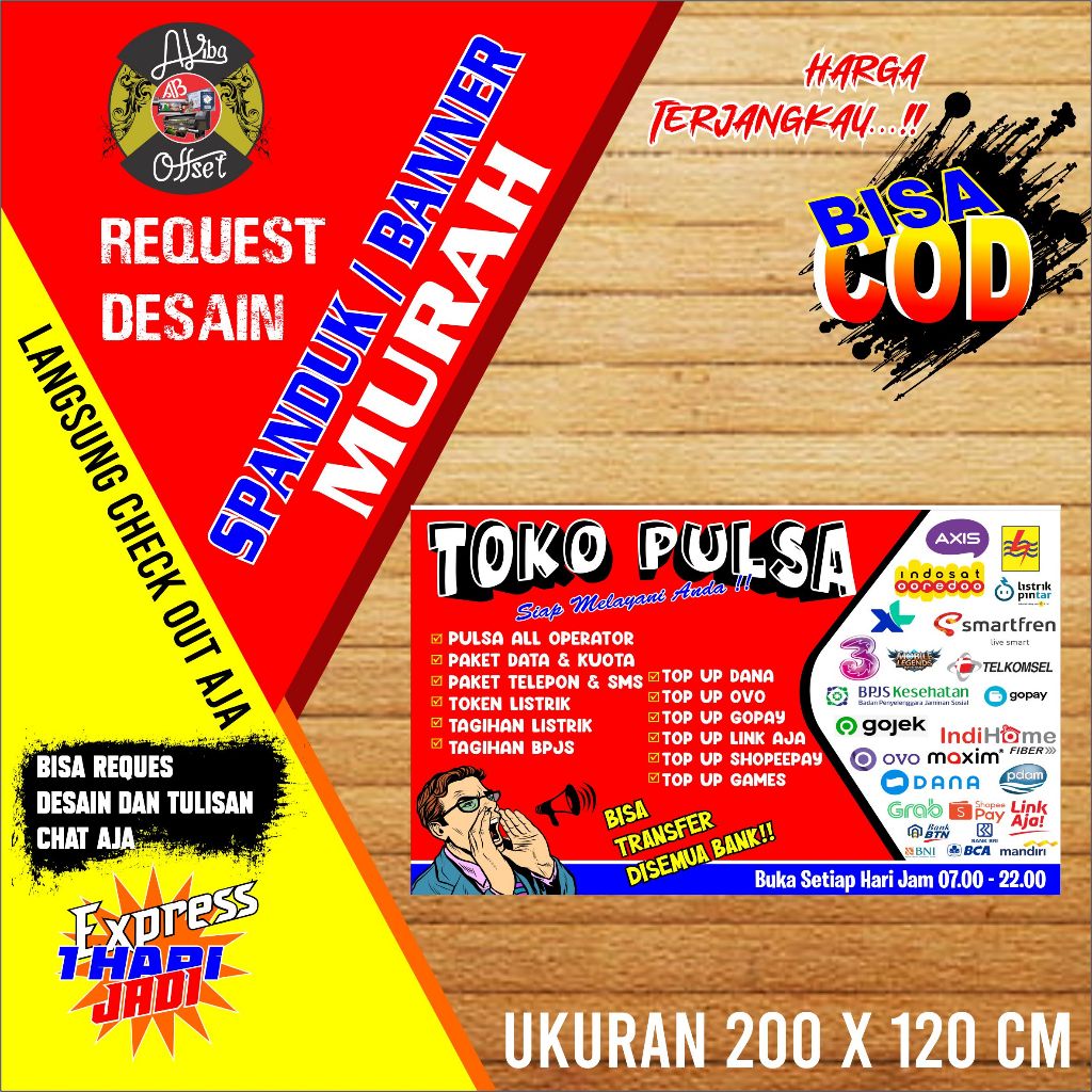 Jual SPANDUK BANNER CUSTOM TOKO CELL 001 UKURAN 200X150CM | Shopee ...