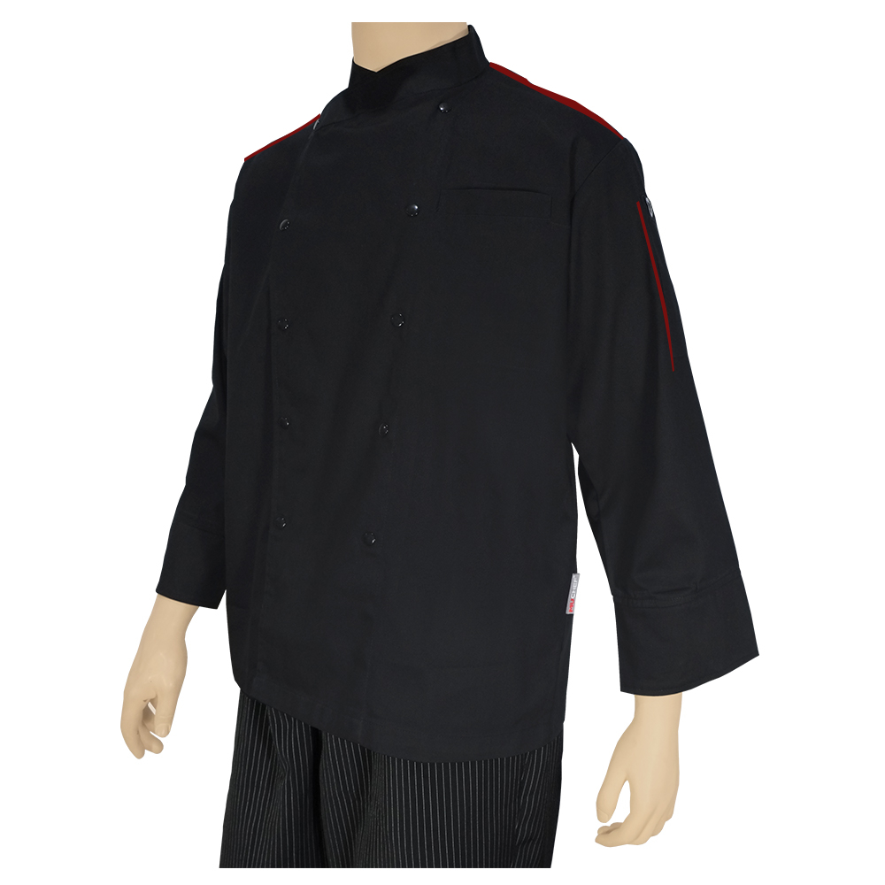 Jual Baju Chef Snappy Long Black / Lengan Panjang Hitam | Shopee Indonesia