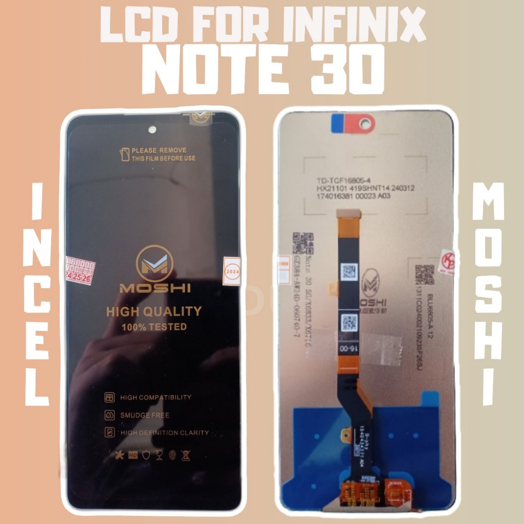 Jual LCD + TOUCHSCREEN INFINIX NOTE 30 / X6833B KUALITAS INCEL MOSHI ...