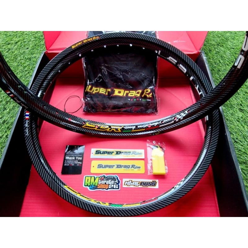 Jual Ring Super Drag Rim Carbon glosy uk 1.20/1.40X17 Original Thailand ...