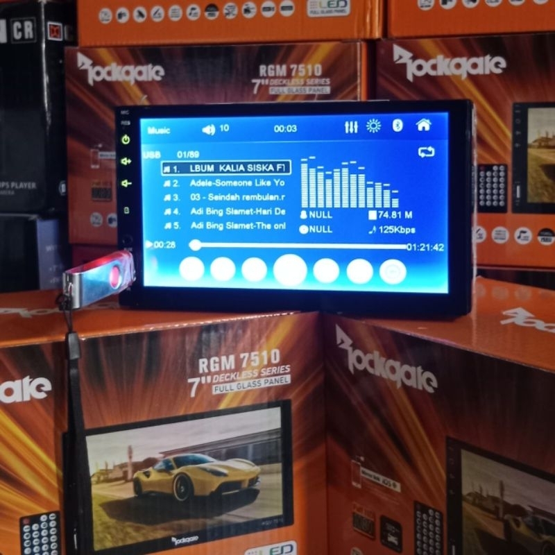 Jual Head Unit Double Din ROCKGATE 7 inch Bluetooth MirrorLink Video ...