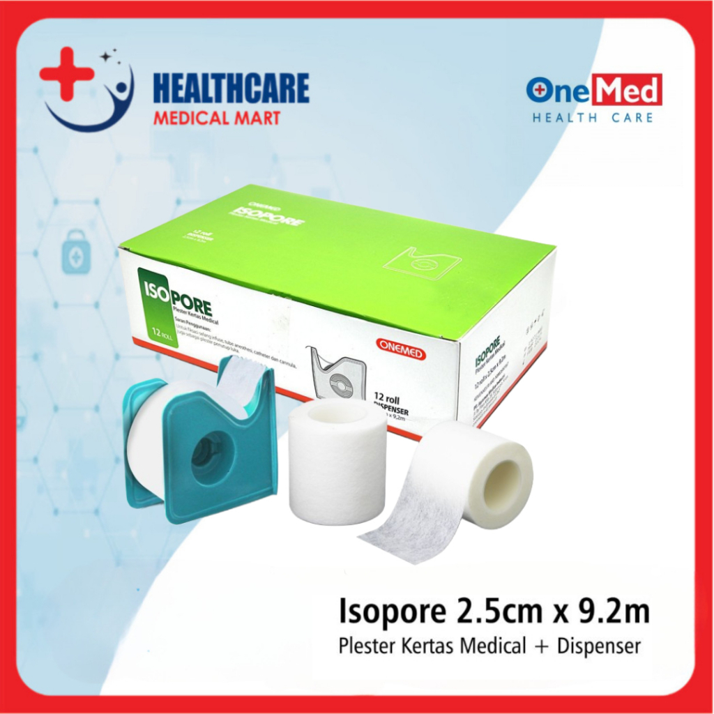 Jual Isopore 2,5cm x 9,2m + Dispenser Onemed Plester Kertas | Shopee Indonesia