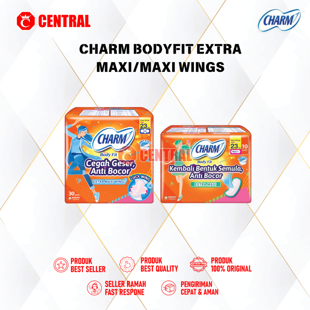 Jual PEMBALUT CHARM EXTRA MAXI WING 23CM ISI 20 / 30 Pcs ...