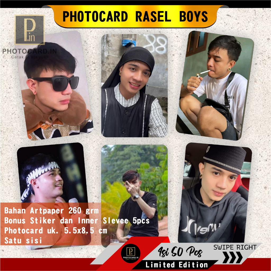 Jual Photocard Rasel Boys Anggota Tim Mama Lela isi 50 pcs (Free Stiker dan Inner Slevee 5pcs ...