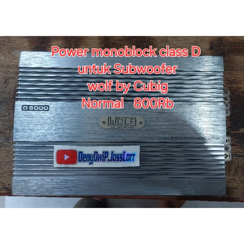 Jual Power MonoBlock class D. untuk subwoofer merk wolf by Cubig. Bekas ...