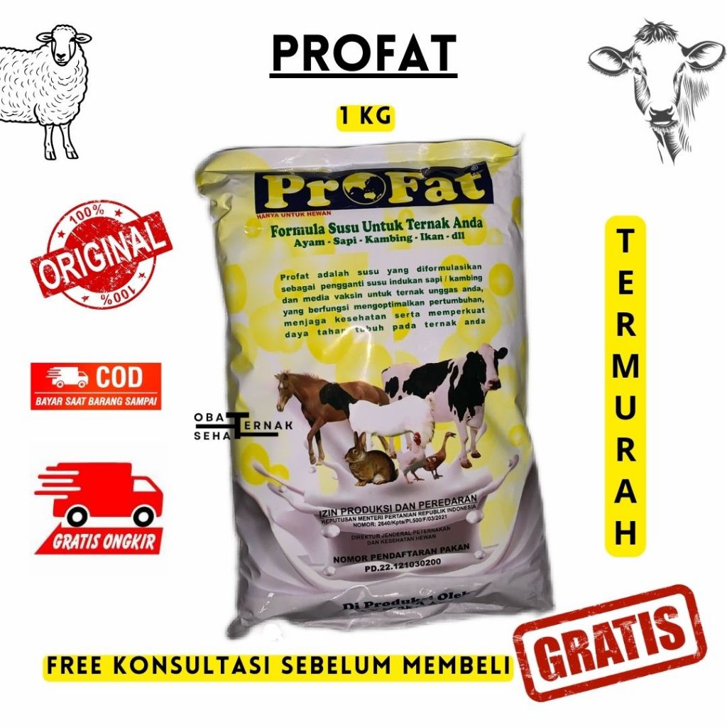 Jual PROFAT 1 KG - Susu Ternak Pengganti Susu Induk Untuk Sapi Kambing ...