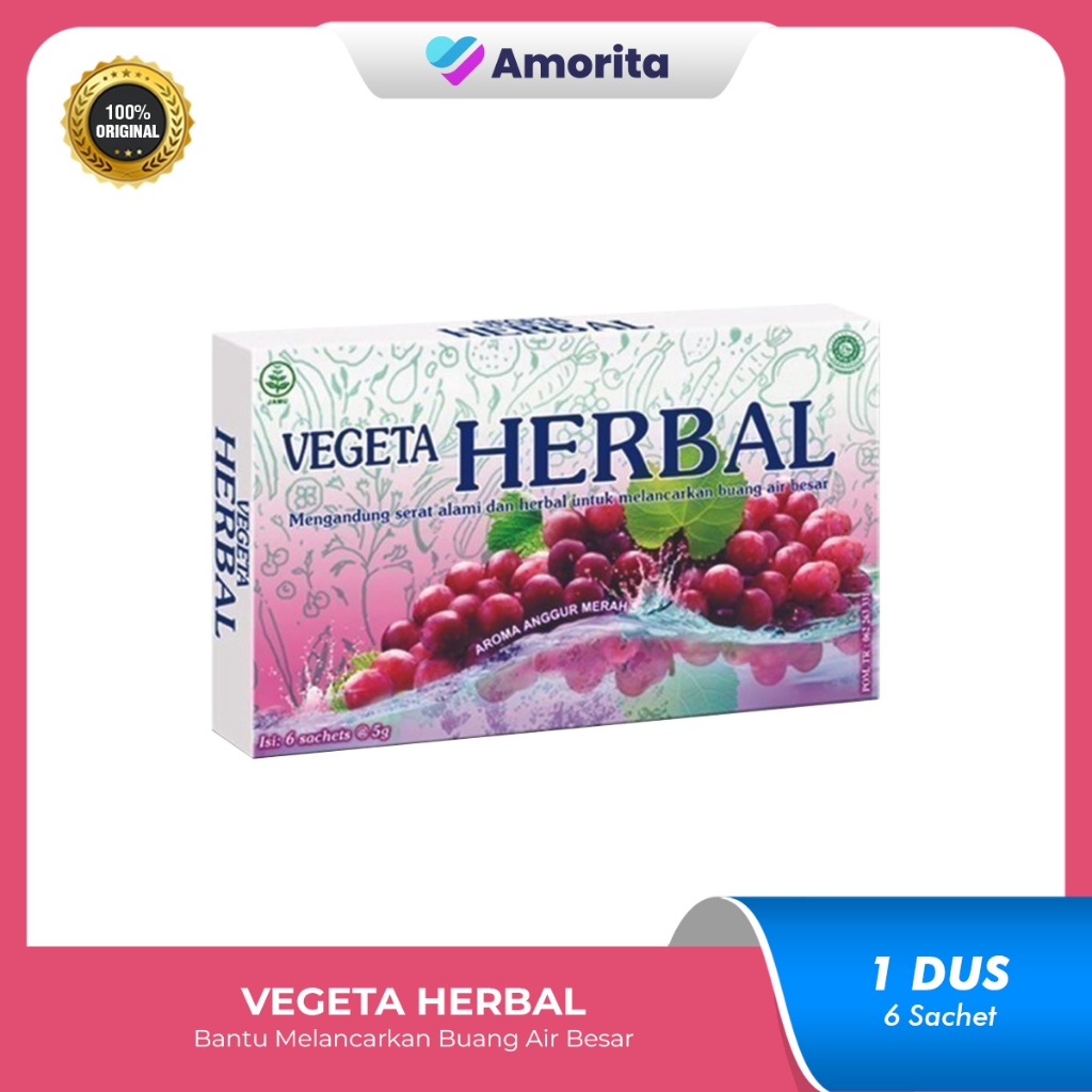Jual Vegeta Herbal 1 Box 6 Sachet - Melancarkan Buang Air Besar ...