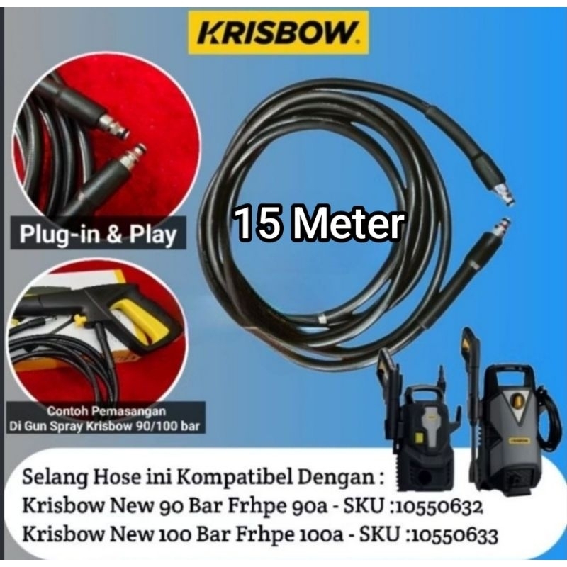 Jual selang jet cleaner krisbow 90 bar / 100 bar NEW 15 Meter | Shopee ...