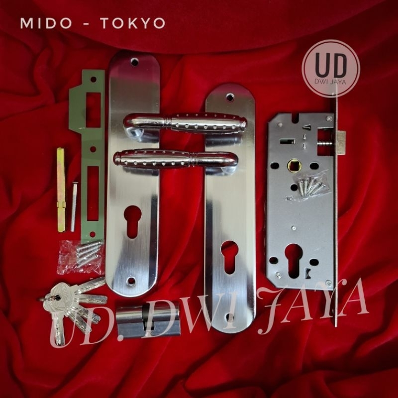 Jual [MIDO] Handle kunci Pintu set / Gagang Kunci Pintu / Slot Kunci ...
