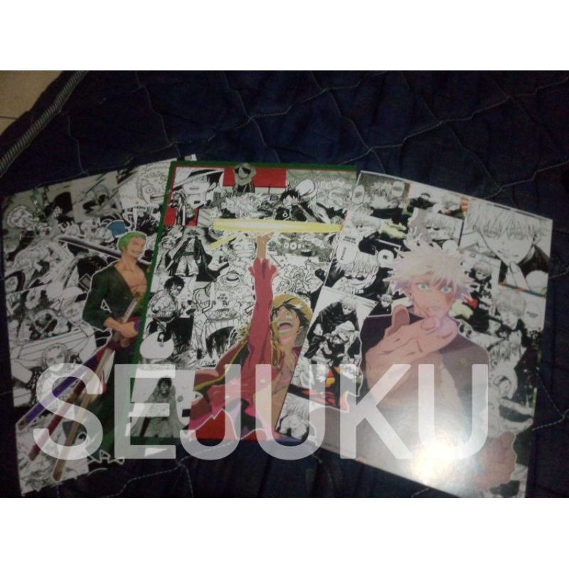 Jual Poster A4 Anime One Piece & Jujutsu Kaisen JJK || Monkey D. Luffy ...