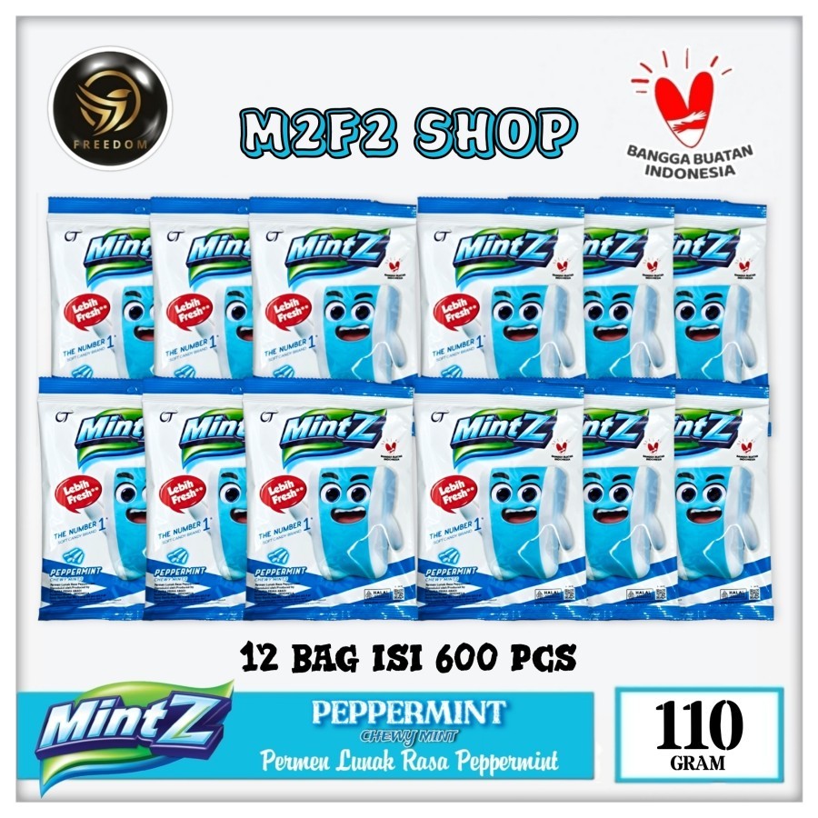 Jual Mintz Peppermint Chewy Mints | Permen Lunak - 110 gr (Kemasan 12 ...