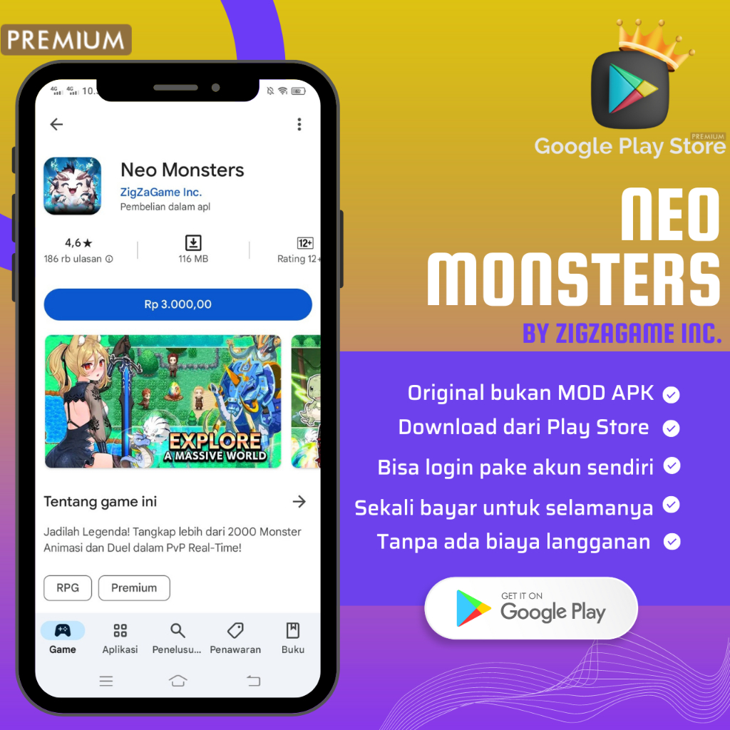 Jual Neo Monsters by ZigZaGame Inc. | Original Download dari Google Play - Garansi Lifetime ...