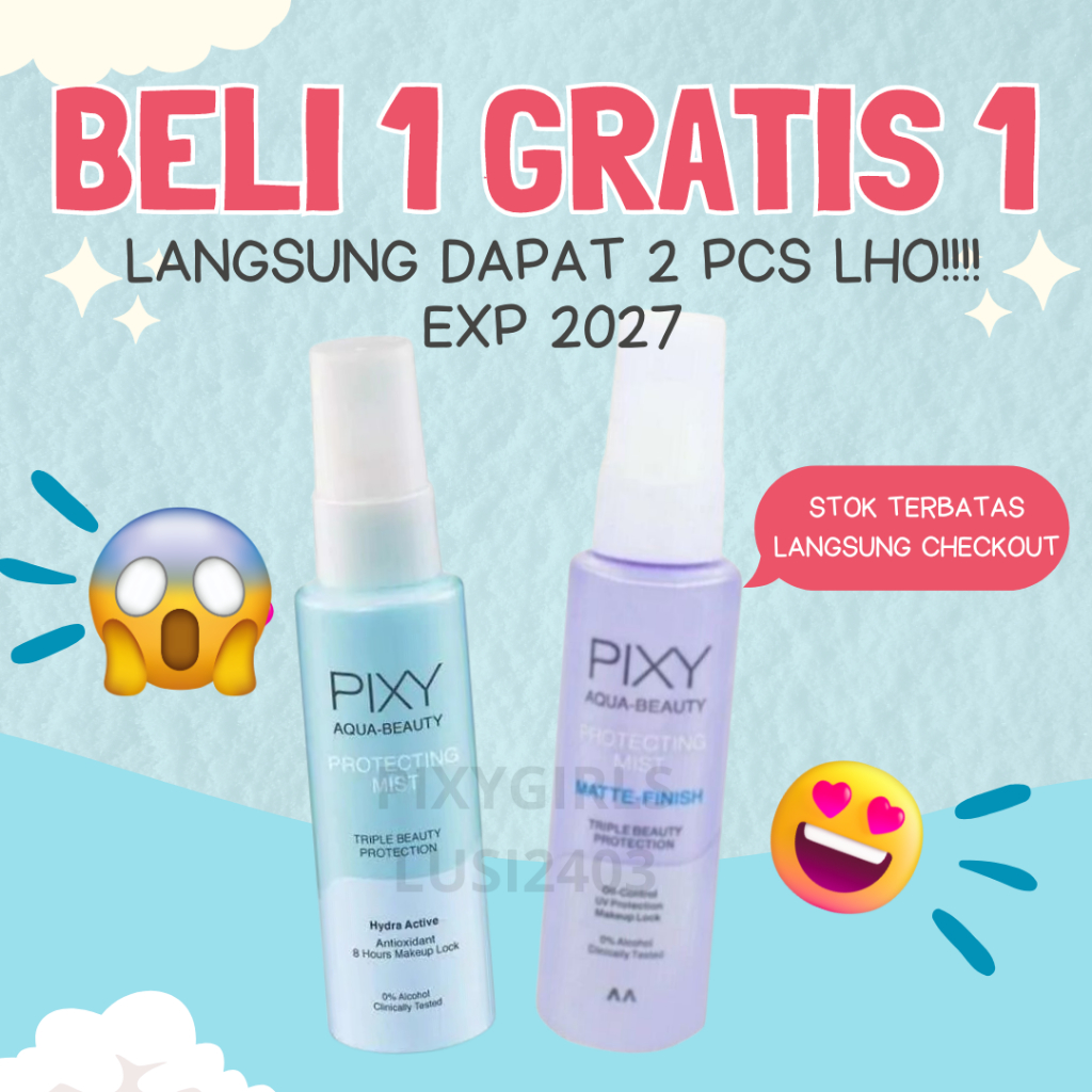 Jual PIXY Aqua beauty Protecting Mist Matte Finish 60ml Setting Spray ...