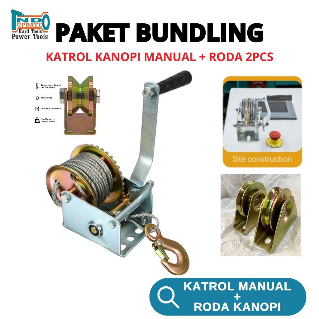 Jual Katrol Hand Winch 800lbs / Katrol Manual Kerekan / Katrol Kanopi ...