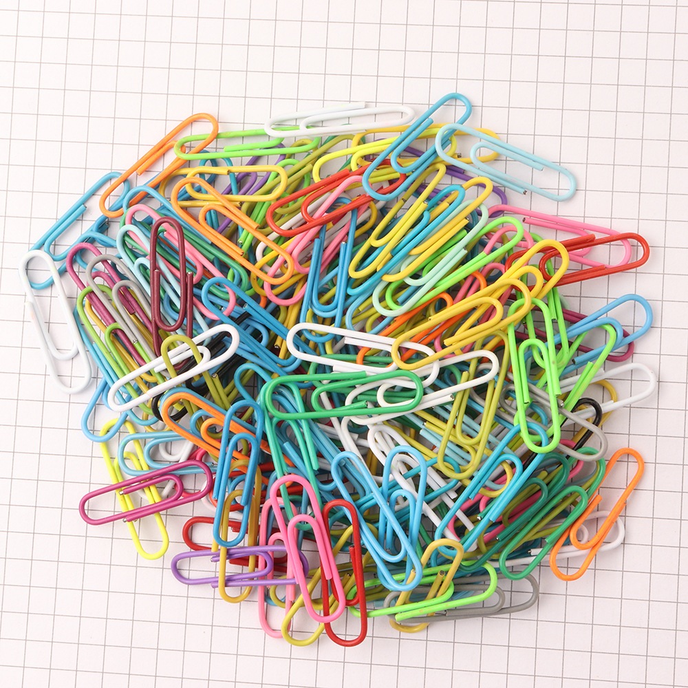 Jual 80pcs/Pack 28mm Paper Clip Metalik/Jepitan Kertas/Klip Kertas/Klip ...