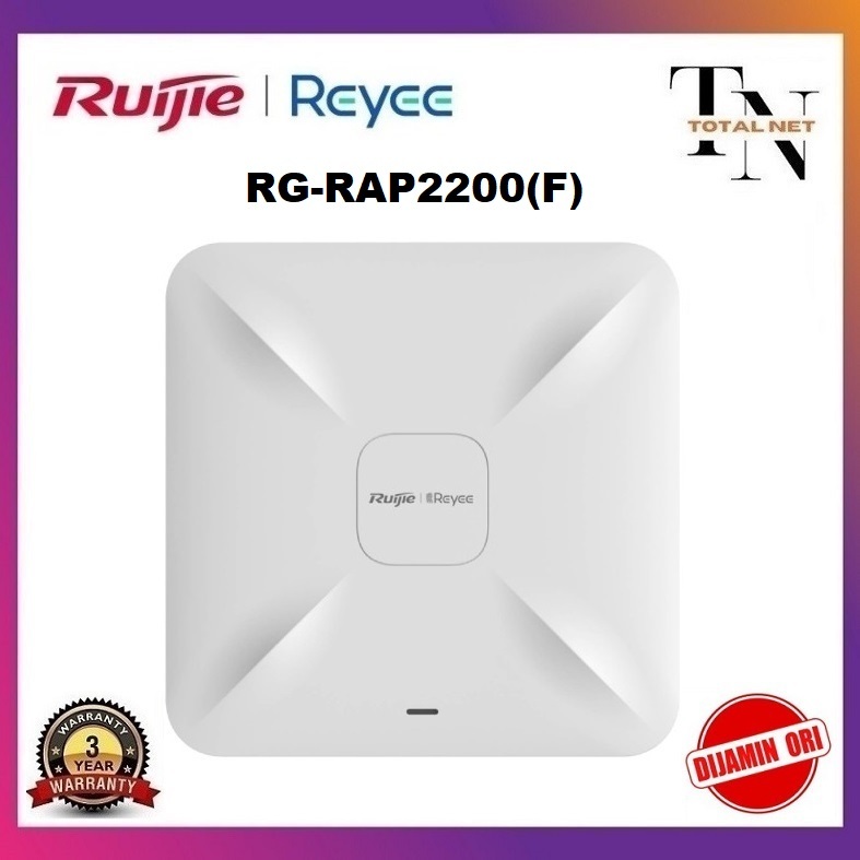 Jual Ruijie RG-RAP2200(F) AC1300 Dual Band Ceiling Mount Access Point ...