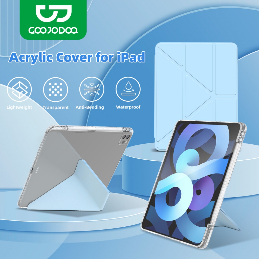 Jual Goojodoq 5-in-1 Folding iPad Case Multi-Angle Viewing Slot ...