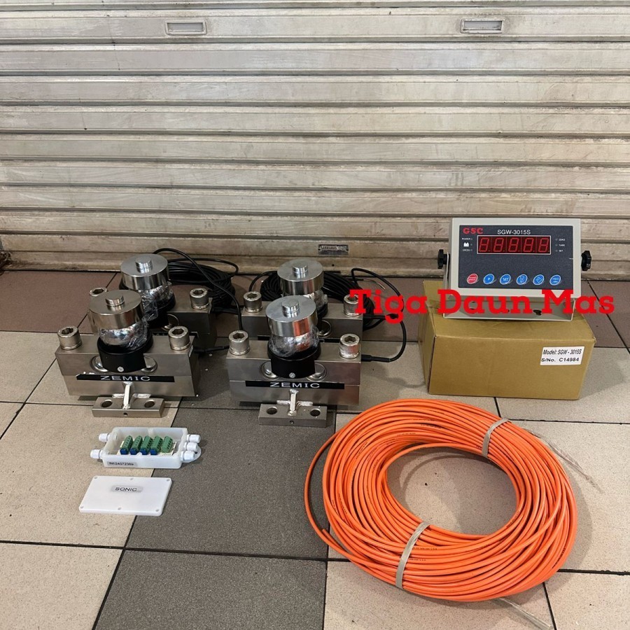 Jual Paket Jembatan Timbang 4 PC Load Cell Zemic HM9B 30 Ton + Indikator GSC SGW 3015S ...