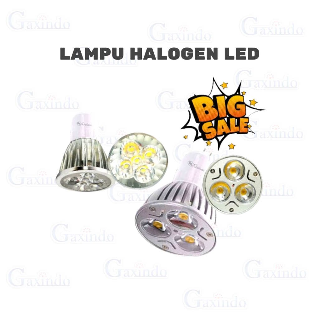 Jual LAMPU HALOGEN LED GAXINDO MODEL L1005 E27 3W/5W 220V LAMPU ...