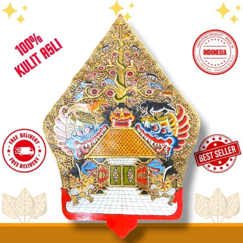 Jual Wayang Kulit GUNUNGAN KAYON Alusan Klasik -+ 80 cm Standar Dalang ...
