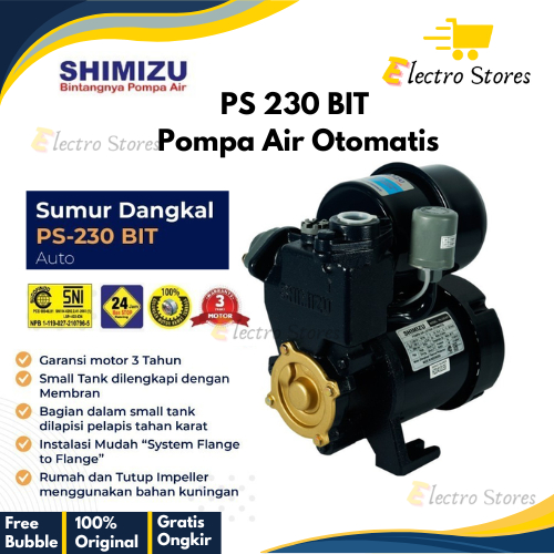 Jual SHIMIZU PS 230 BIT Pompa Air Otomatis / Automatic Pump PS230 BIT Pompa Sumur Dangkal PS-230 ...